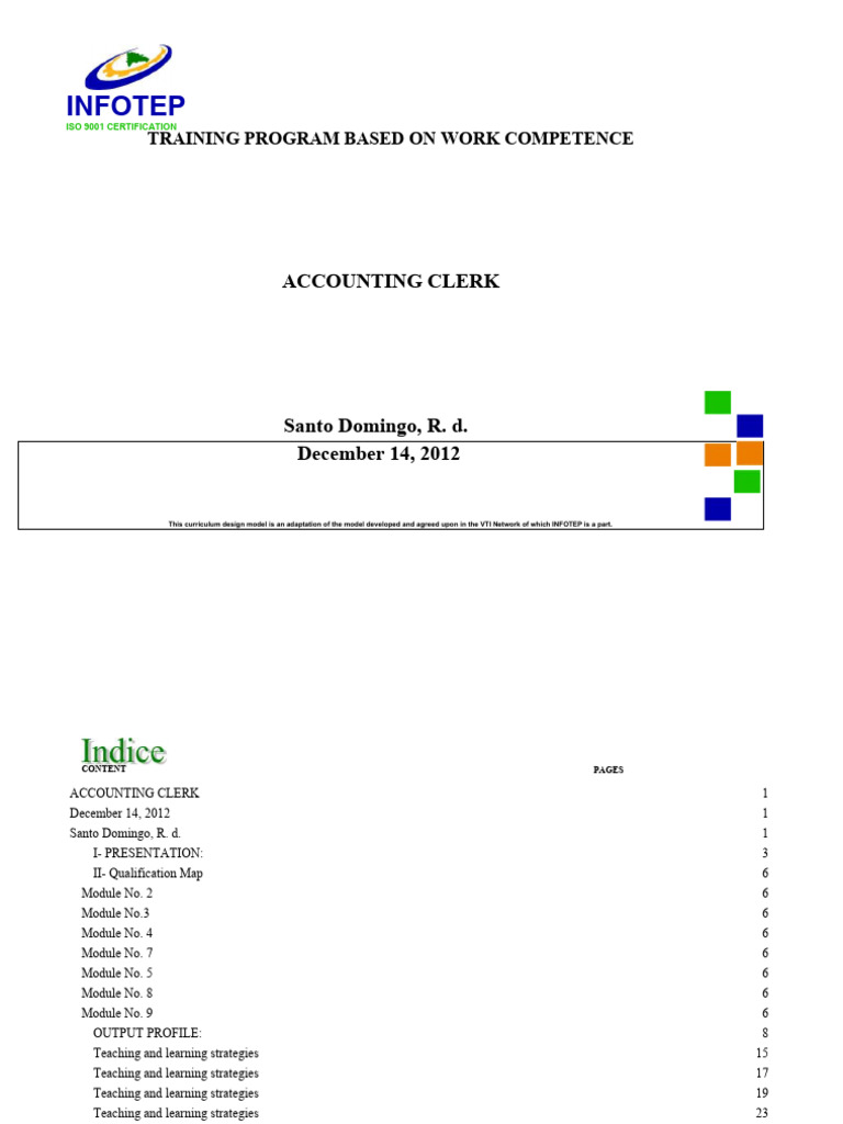 Accounting Clerk | PDF | Learning | Procedural Knowledge