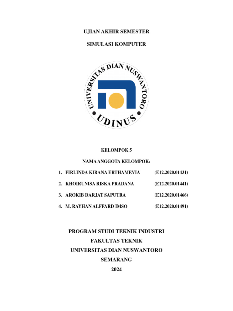 Uas Simulasi Komputer - Kel.5 | PDF
