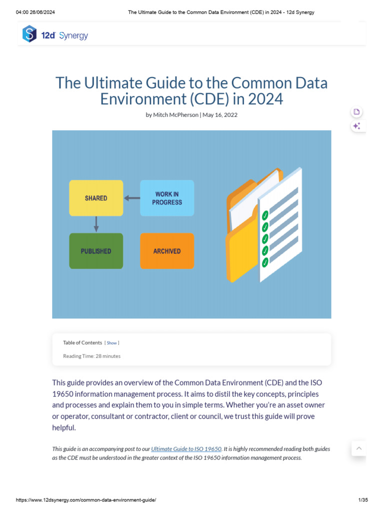 The Ultimate Guide To The Common Data Environment (CDE) in 2024 - 12d ...