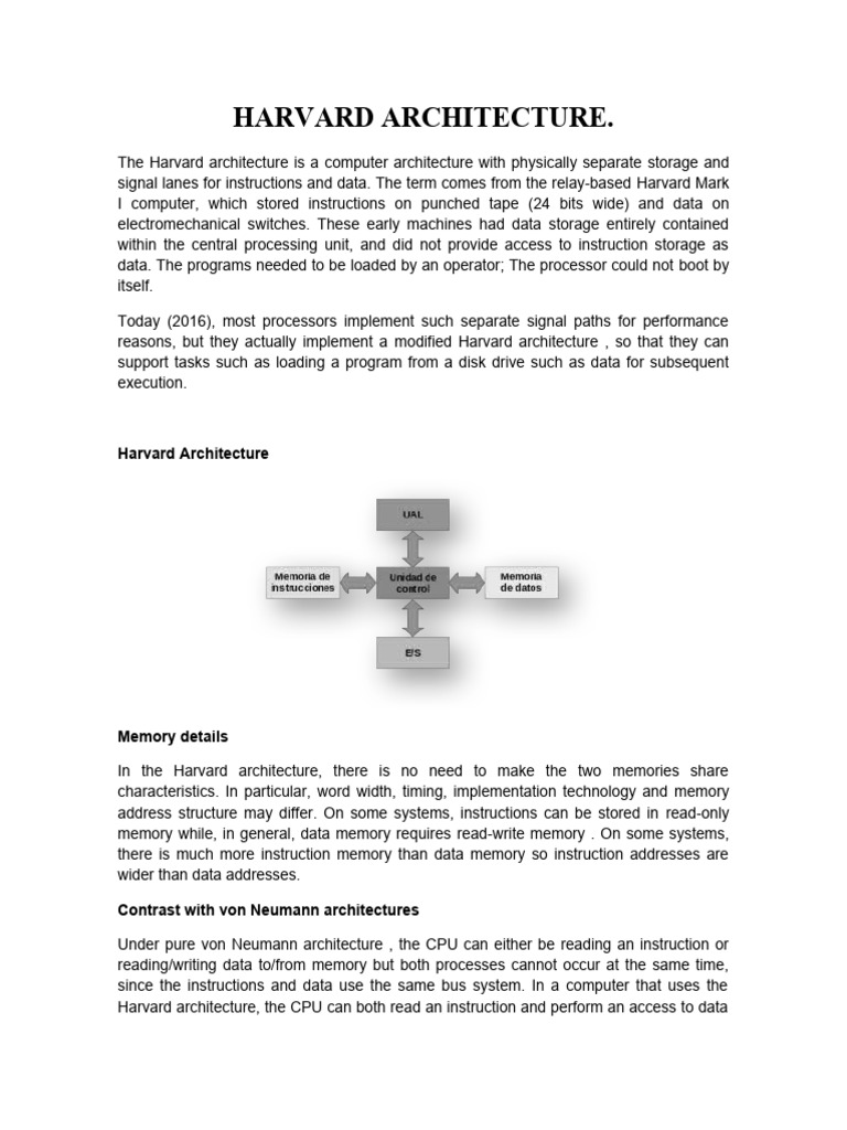 Harvard Architecture | Download Free PDF | Central Processing Unit | Information Technology