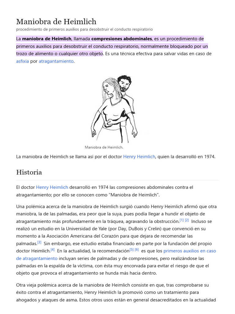 Maniobra de Heimlich - para Obstrucción Respiratoria | Descargar gratis ... Maniobra de Heimlich - para Obstrucción Respiratoria | Descargar gratis ...