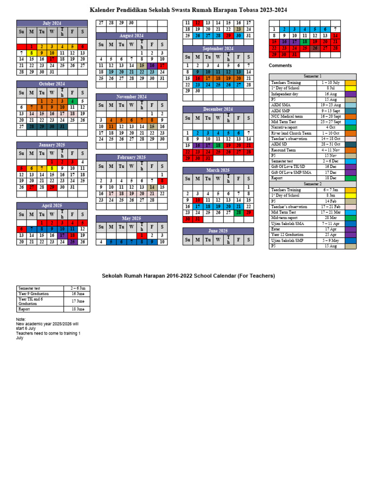 Draft Kalendar Pendidikan 2024-2025 | PDF