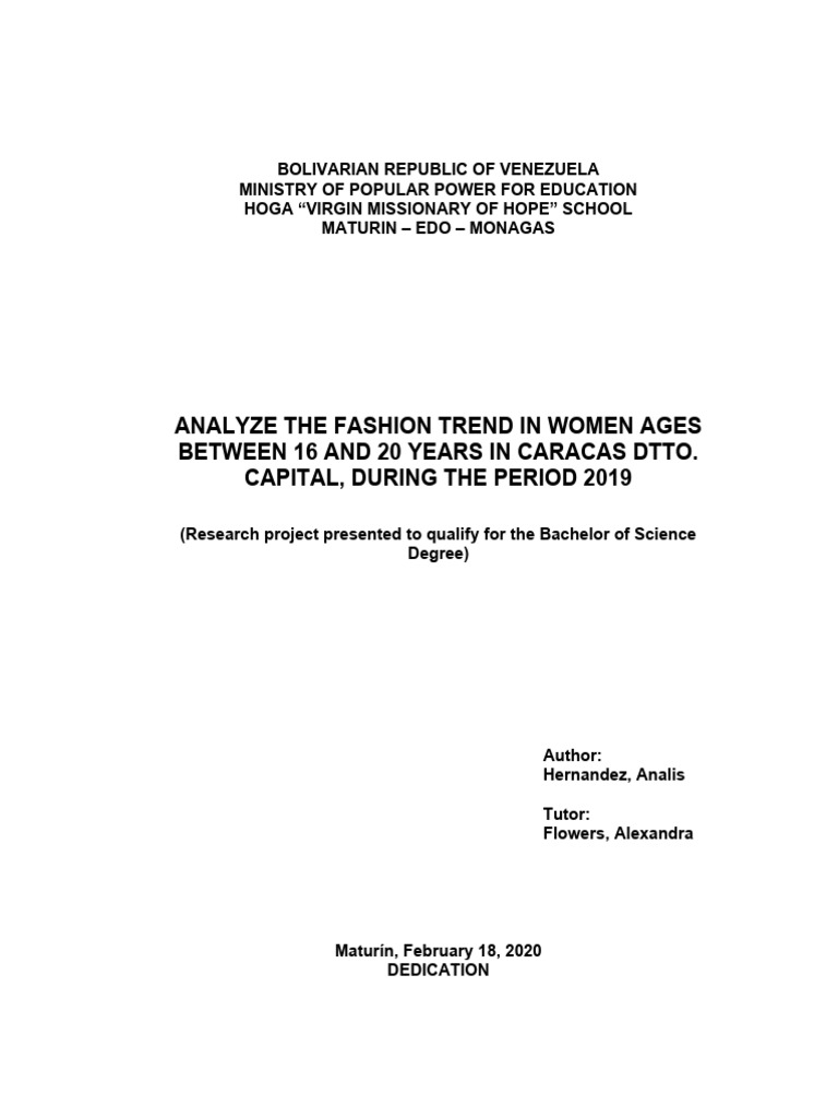 Analyzing Caracas Women's Fashion Trends | PDF | Fashion | Clothing