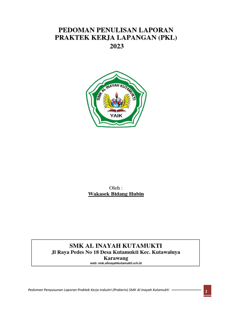 Ok Pedoman - Penulisan - Laporan - Prakerin - 2023 | PDF