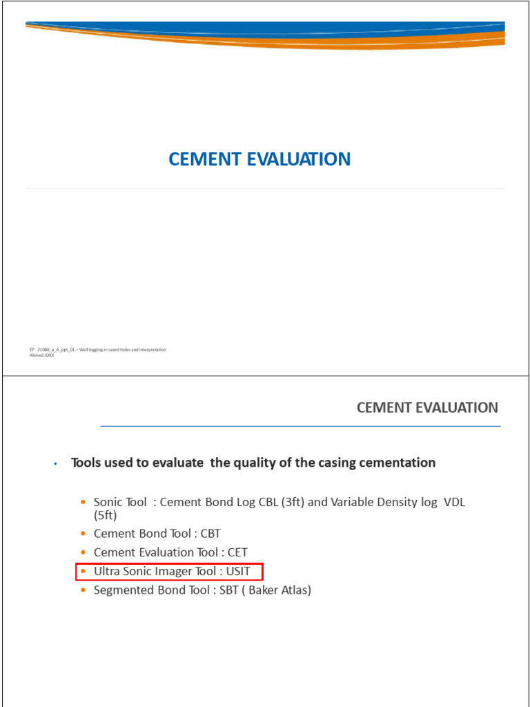 Cement Evalution CBL - SBT | PDF | Ultrasound