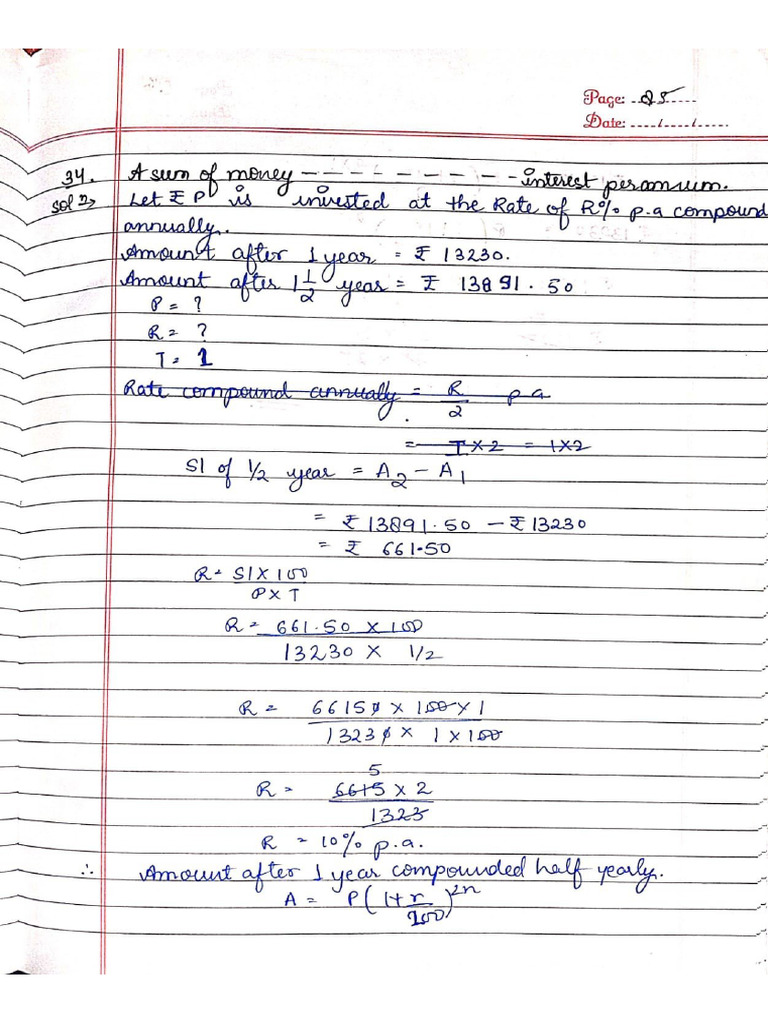 Maths Classwork | PDF
