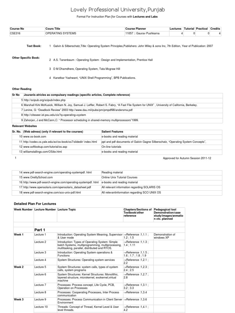 RPT Instruction Plan | PDF | Scheduling (Computing) | Thread (Computing)