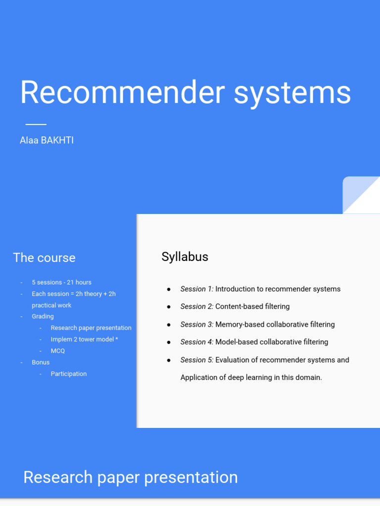 1 Introduction - Recommender Systems | PDF | Computing | Information Technology