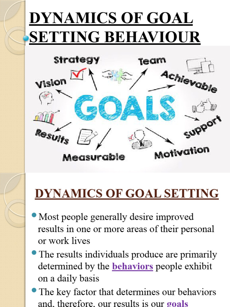 Dynamics of Goal Setting Behaviour | PDF | Goal | Goal Setting