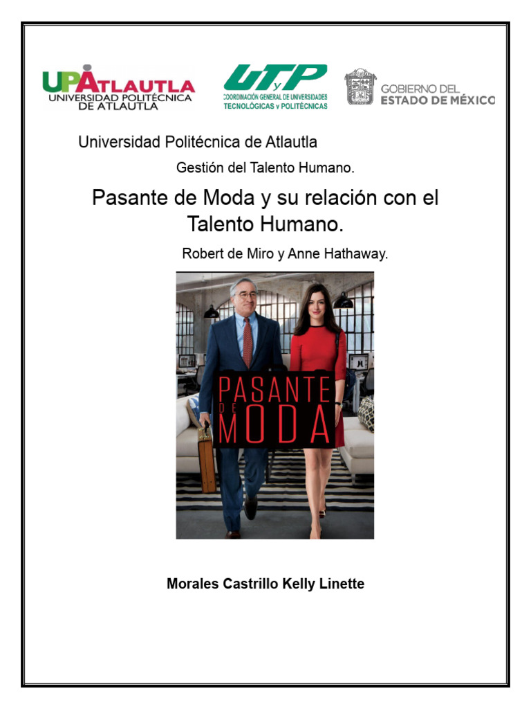 Pasante de Moda y Su Vinculo Con El TH | PDF | Business | Gestión de recursos humanos