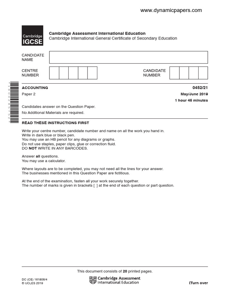 Cambridge International General Certificate of Secondary Education ...