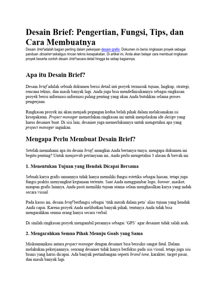 Desain Brief | PDF
