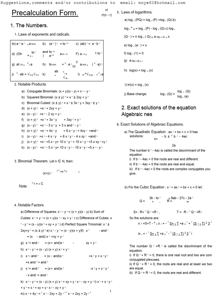 Complete Mathematics Form. | PDF | Logarithm | Calculus