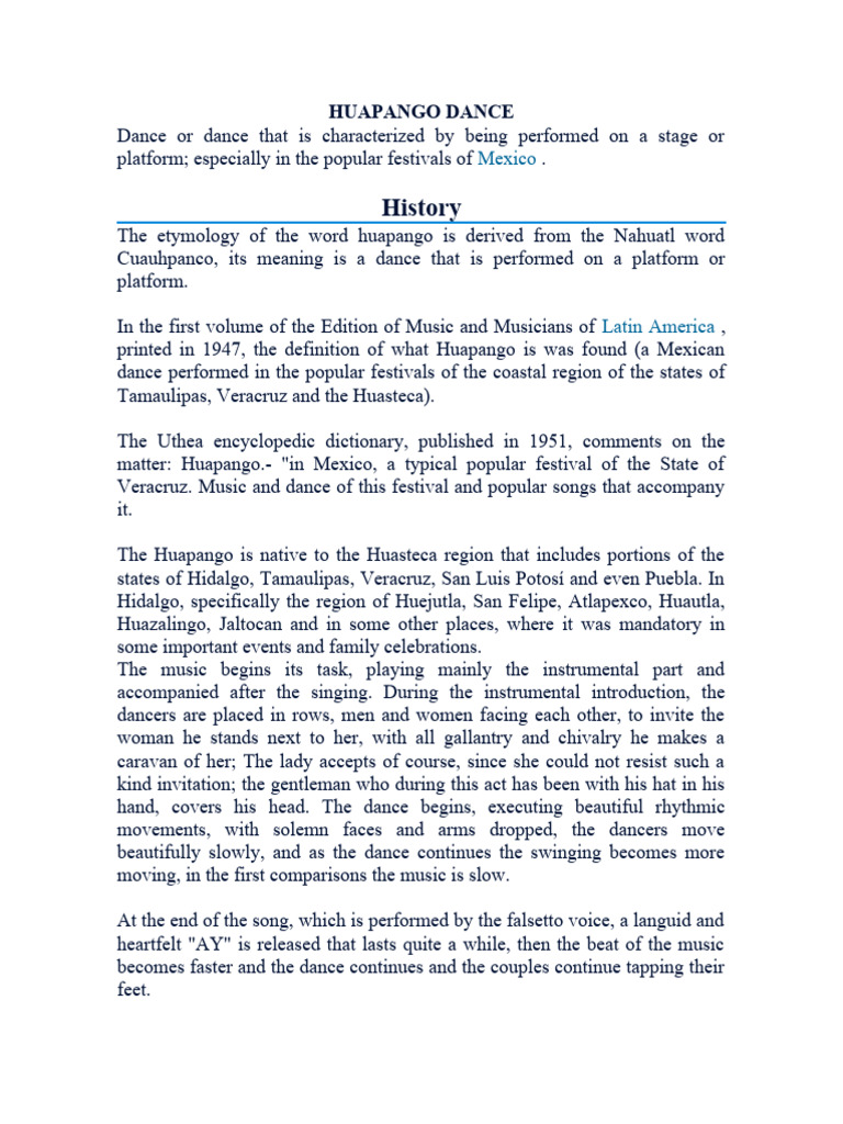 Huapango Dance | PDF | Blouse | Violin