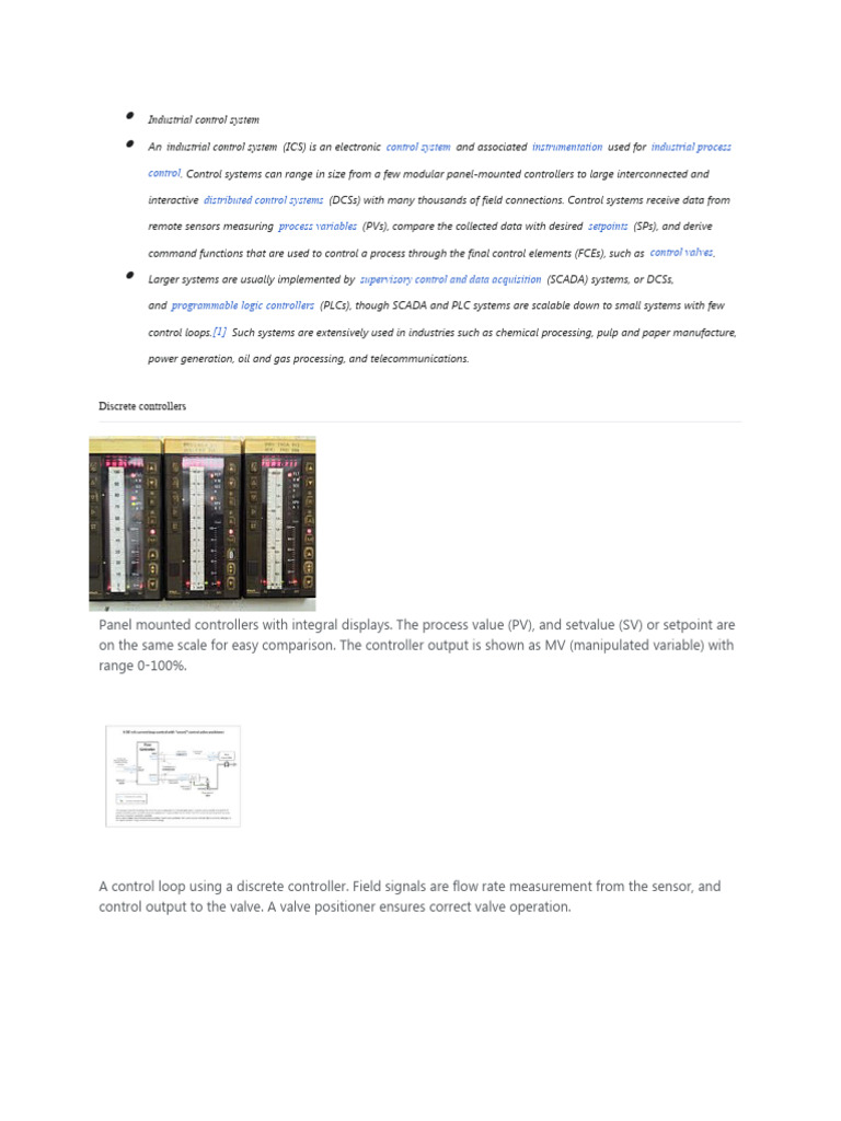 Control System | PDF | Programmable Logic Controller | Scada