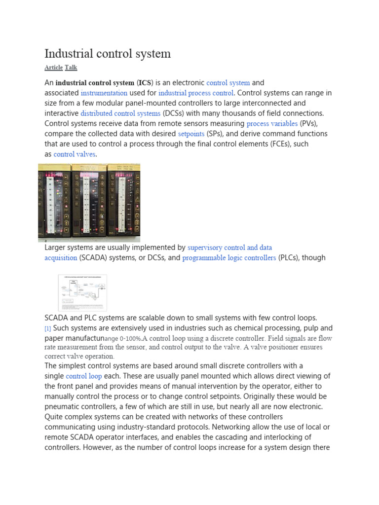 Industrial Control System | Download Free PDF | Programmable Logic Controller | Scada