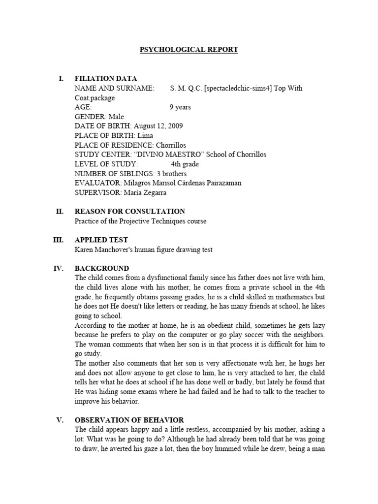 Psychological Report Human Figure | Download Free PDF | Hand | Mood ... Psychological Report Human Figure | Download Free PDF | Hand | Mood ...