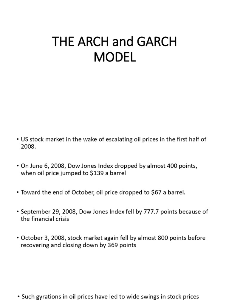 Arch Garch | PDF | Volatility (Finance) | Errors And Residuals