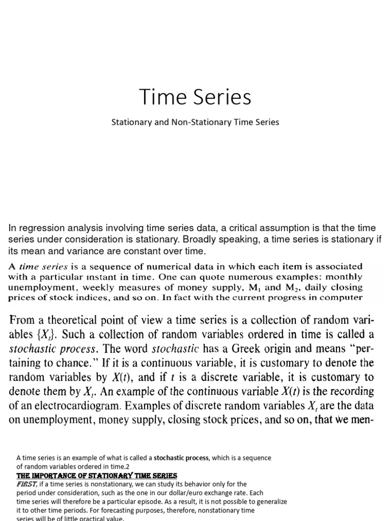 Time Series | Download Free PDF | Stationary Process | Time Series