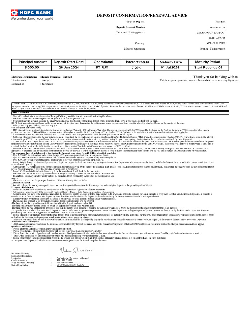 Deposition Represent | PDF | Economies | Banking
