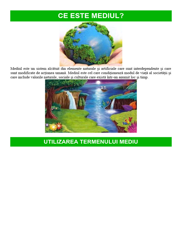 Mediu Inconjurator | PDF