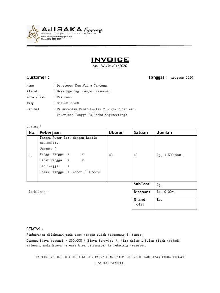 Invoice Weld Ajisaka | PDF
