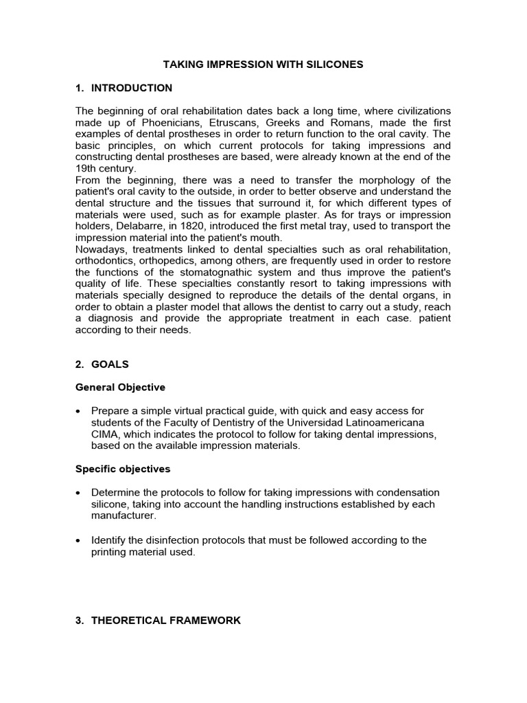 Taking Impression With Silicones | PDF | Materials