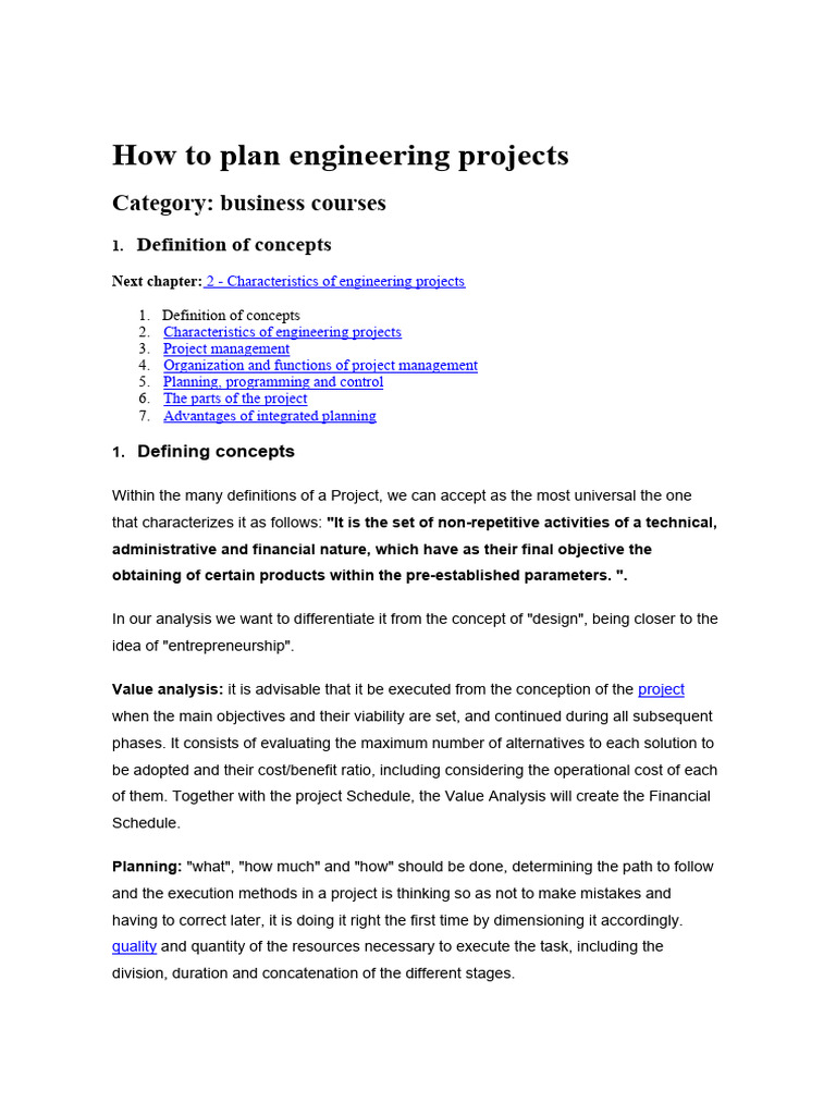 How To Plan Engineering Projects | PDF | Project Management | Business