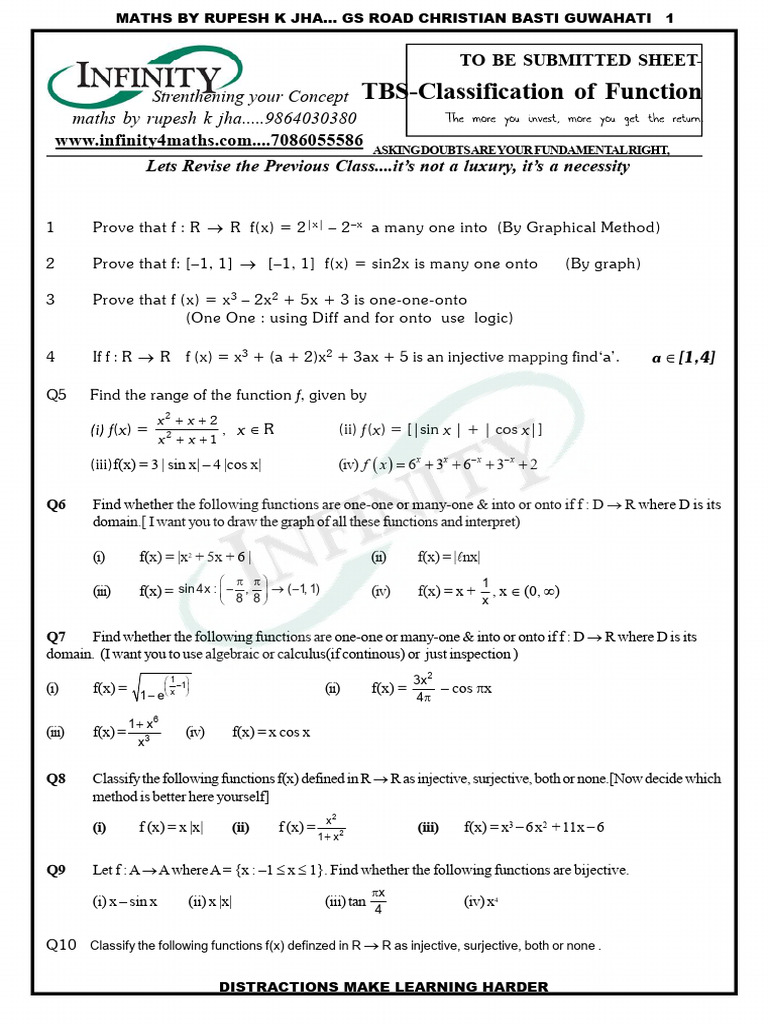 TBS Classification of Function | PDF | Function (Mathematics) | Mathematical Logic