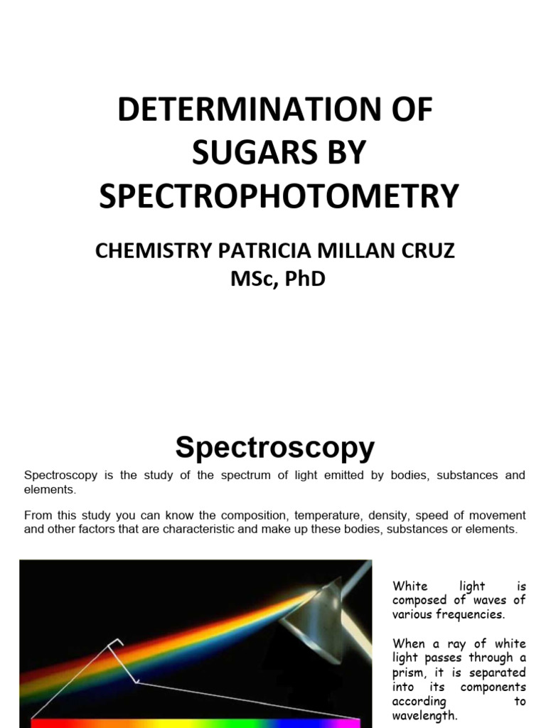 Determination Of Reducing And Total Sugars 2 Pdf Spectrophotometry Ultraviolet Visible
