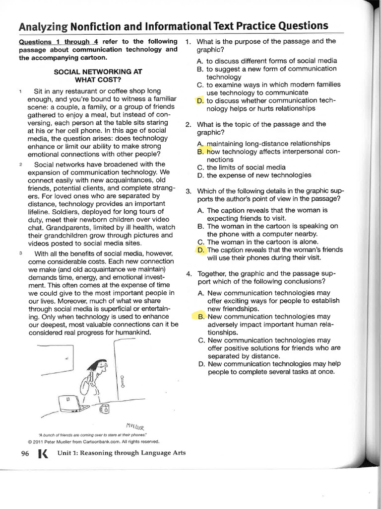 GED RLA Kaplan Chapter 2 Practiced | PDF