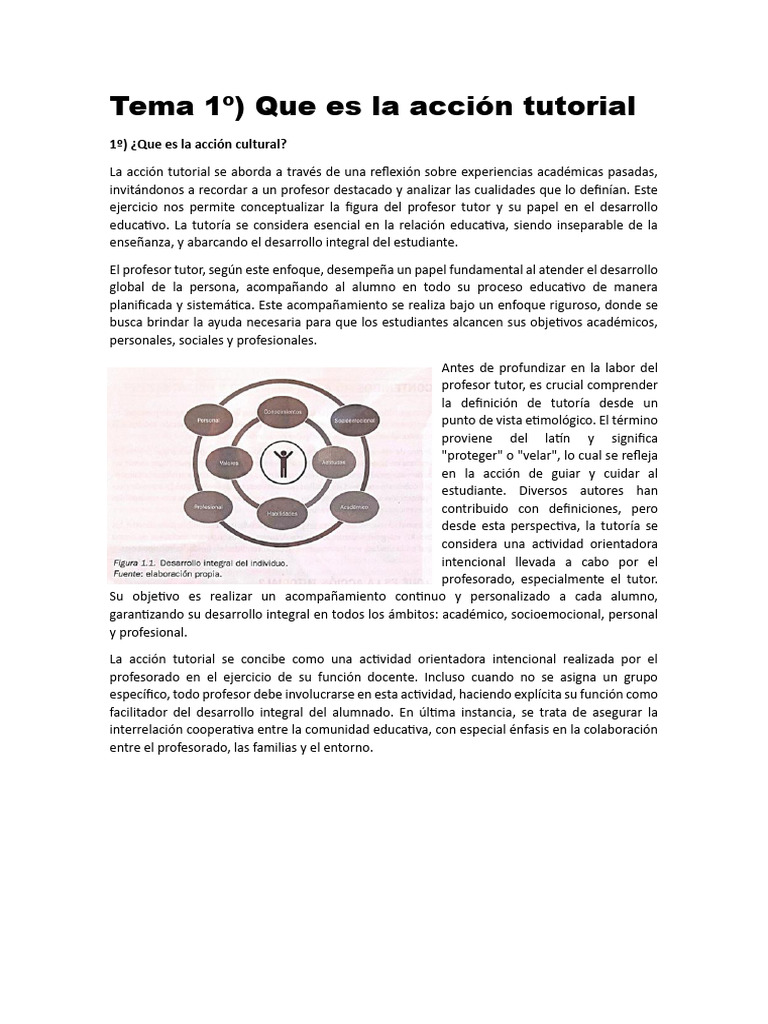 Importancia y Desafíos de la Acción Tutorial | PDF | Salón de clases | Maestros