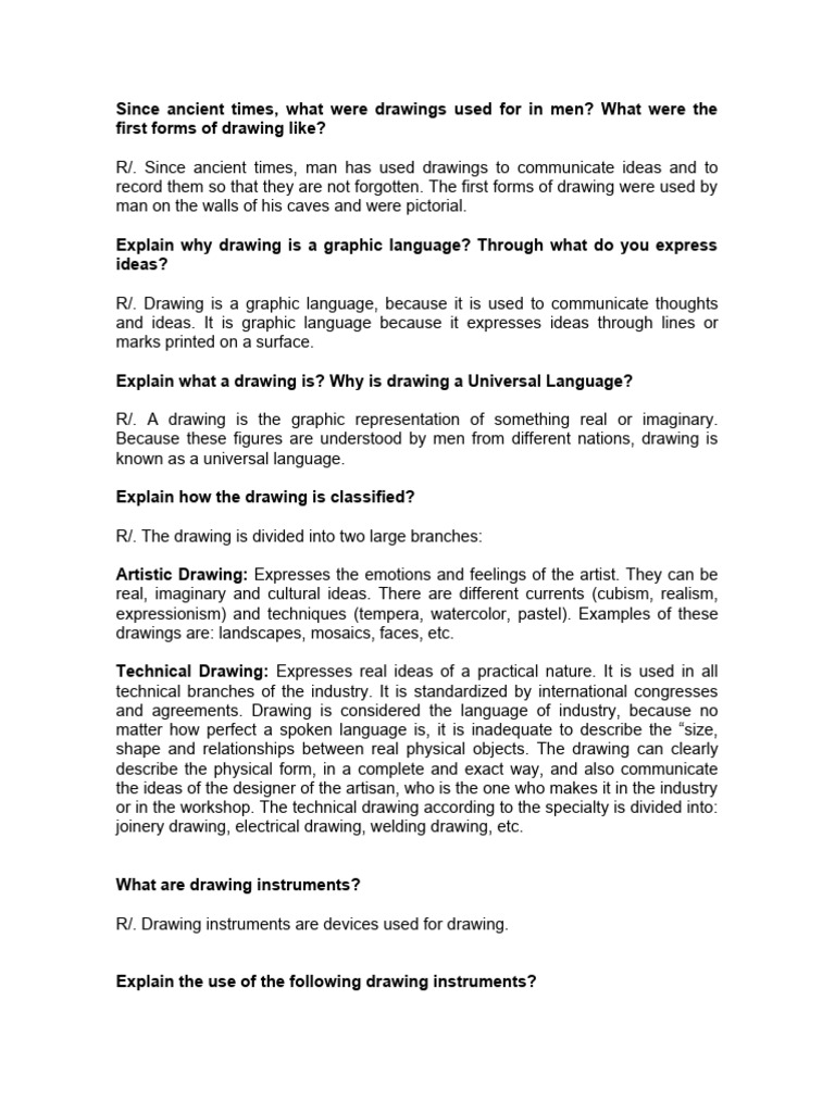 Drawing Questions | PDF | Drawing | Pencil