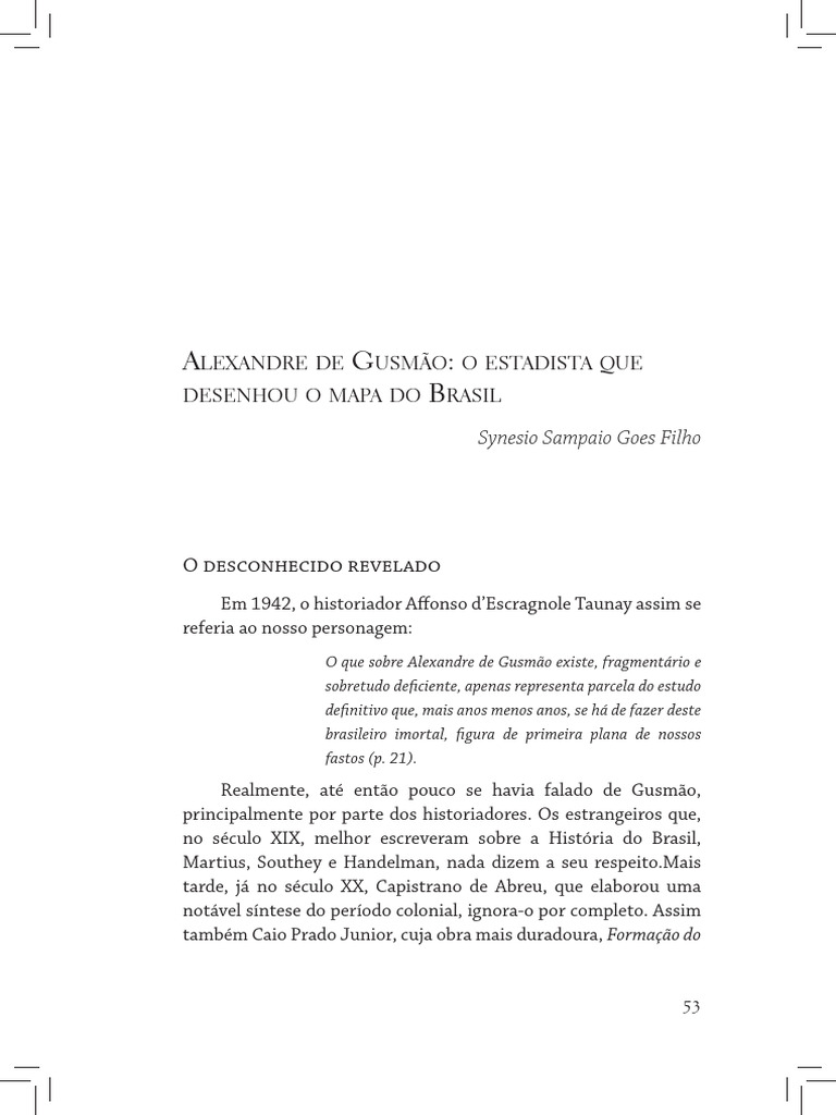 Alexandre de Gusmão e o Tratado de Madri | PDF | Brasil | Portugal