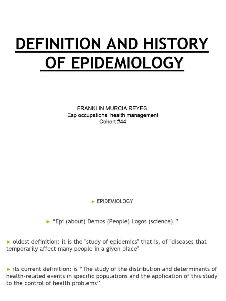 History of Epidemiology | Download Free PDF | Epidemiology | Epidemics