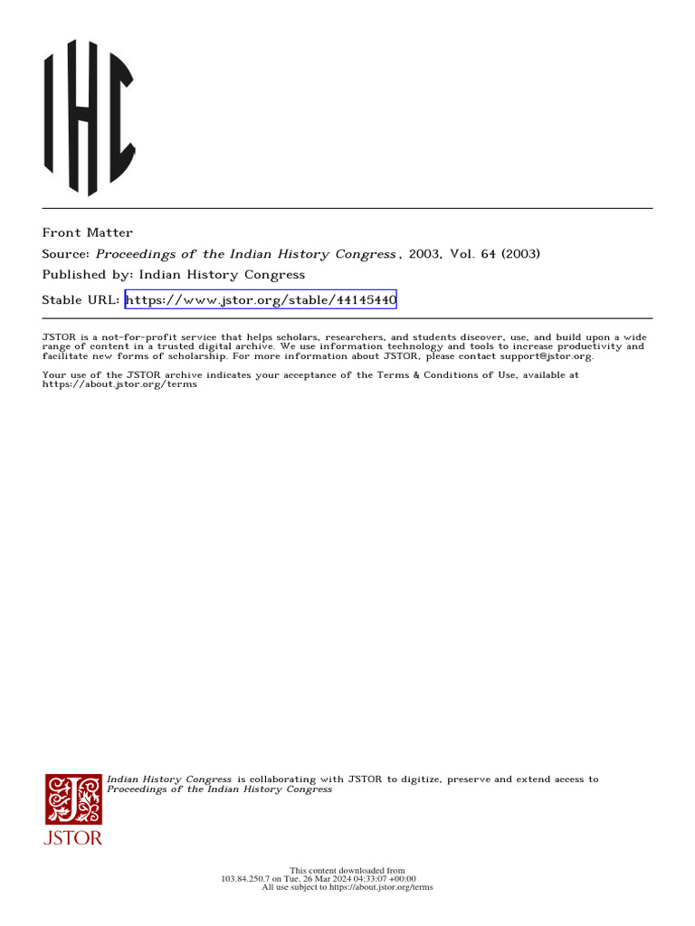 FrontMatter 2003 | PDF