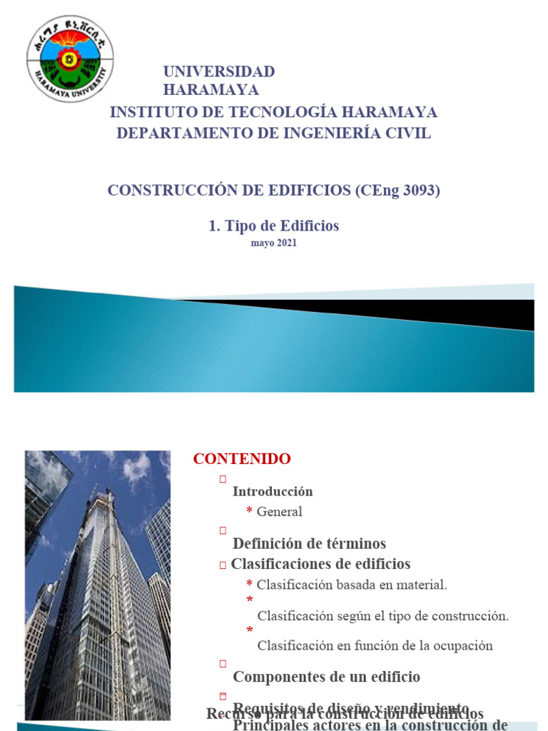 Clasificación de Tipos de Edificios | PDF | edificio | Contratista general