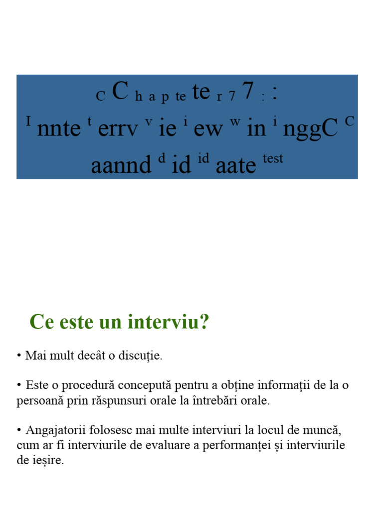 Capitolul 7 Intervievarea Candidaților | PDF