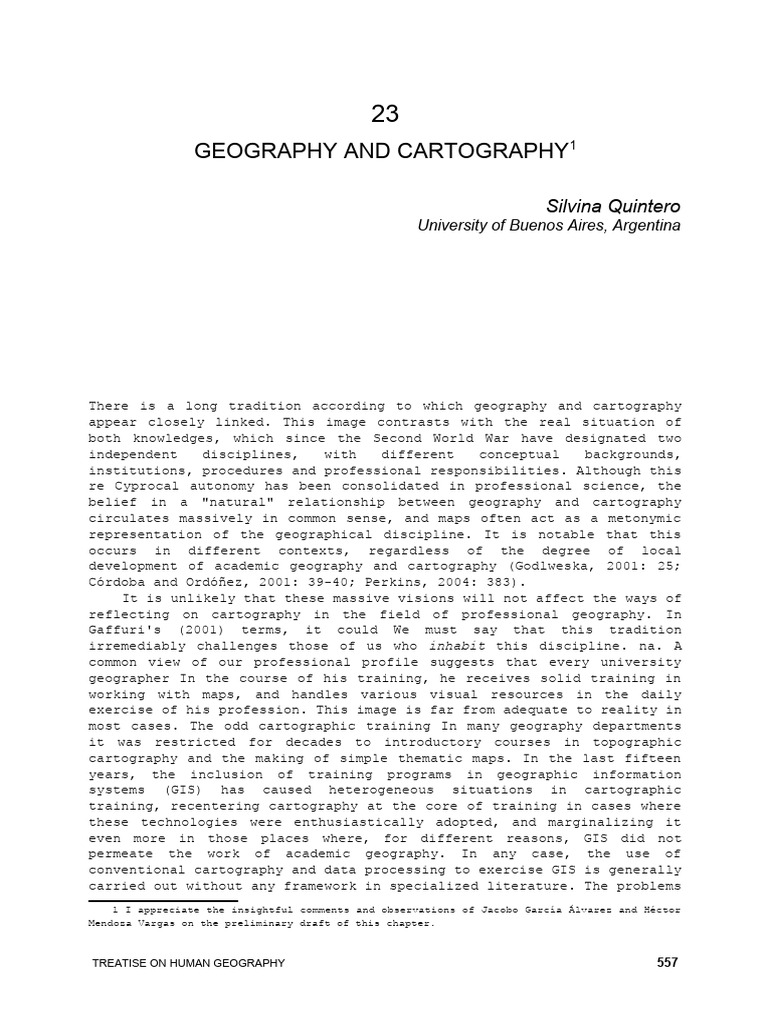 Geography and Cartography: A Complex Relationship | PDF | Geography ...