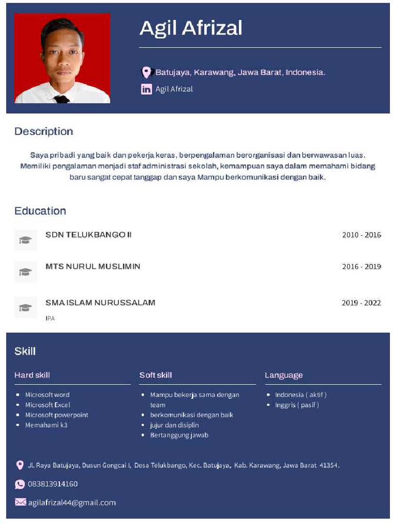 Lamaran AGIL AFRIZAL | PDF