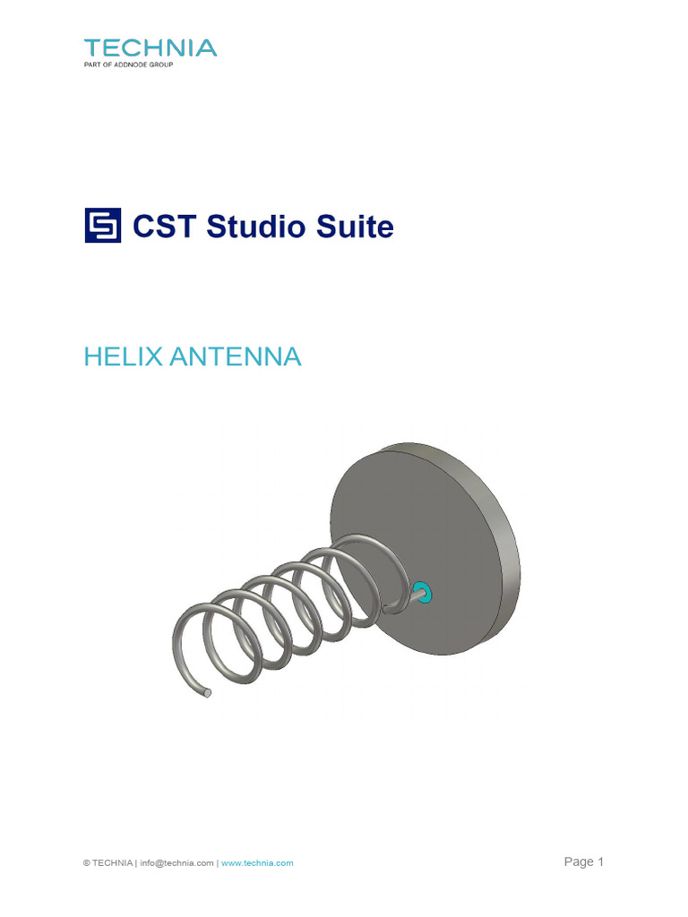 Helix Antenna CST Simulation Guide | PDF | Waveguide | 3 D Computer ...
