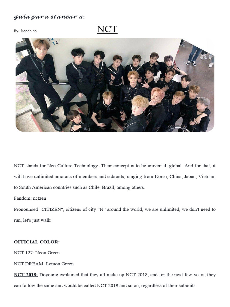 Guide To Stan NCT | PDF