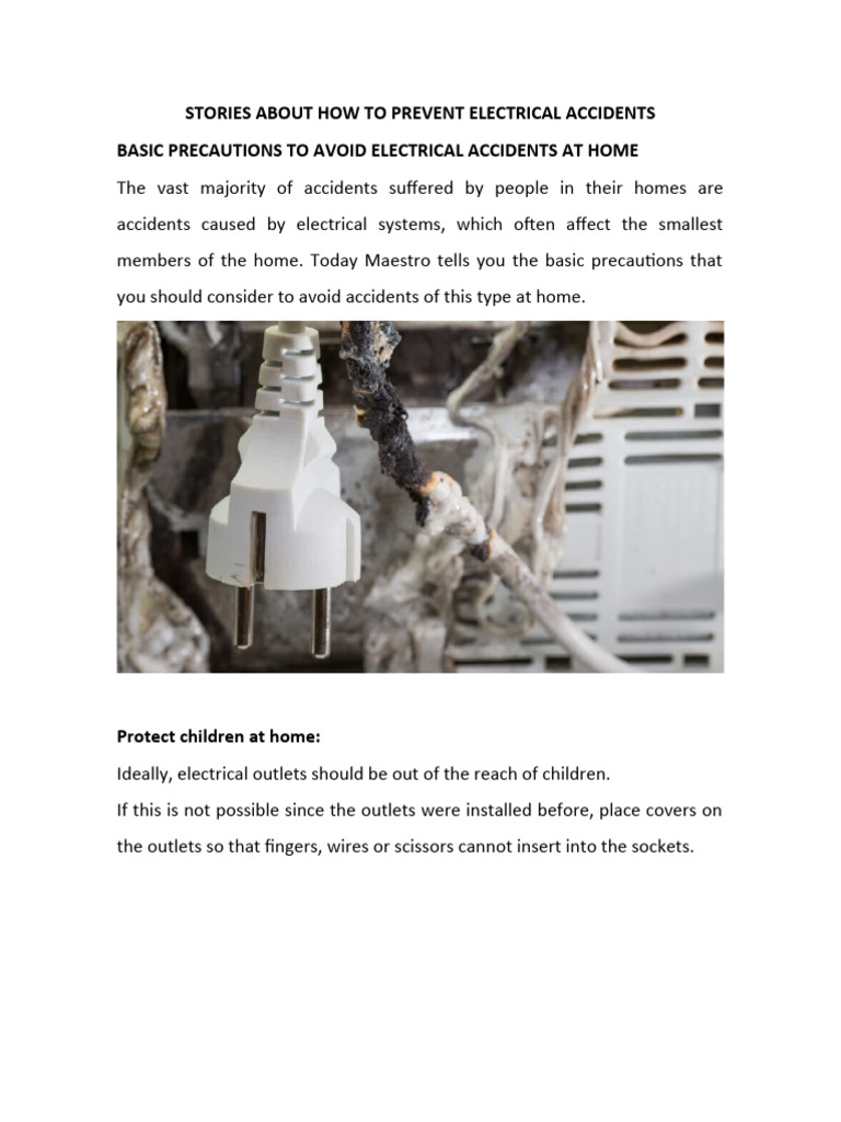 Comics On How To Prevent Electrical Accidents | PDF | Ac Power Plugs ...