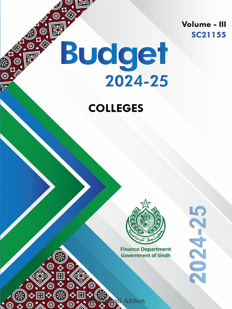 Colleges Budget 2024-25 | PDF | Karachi | Government Of Pakistan