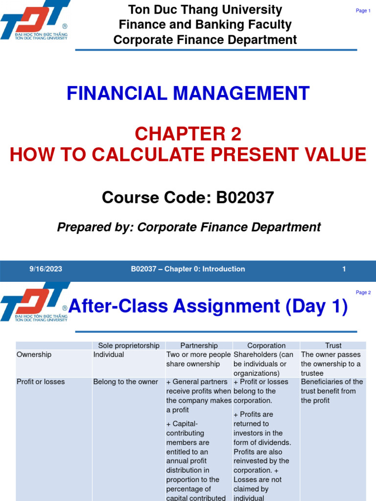 Chapter 2 - How To Calculate Present Value | PDF | Net Present Value ...