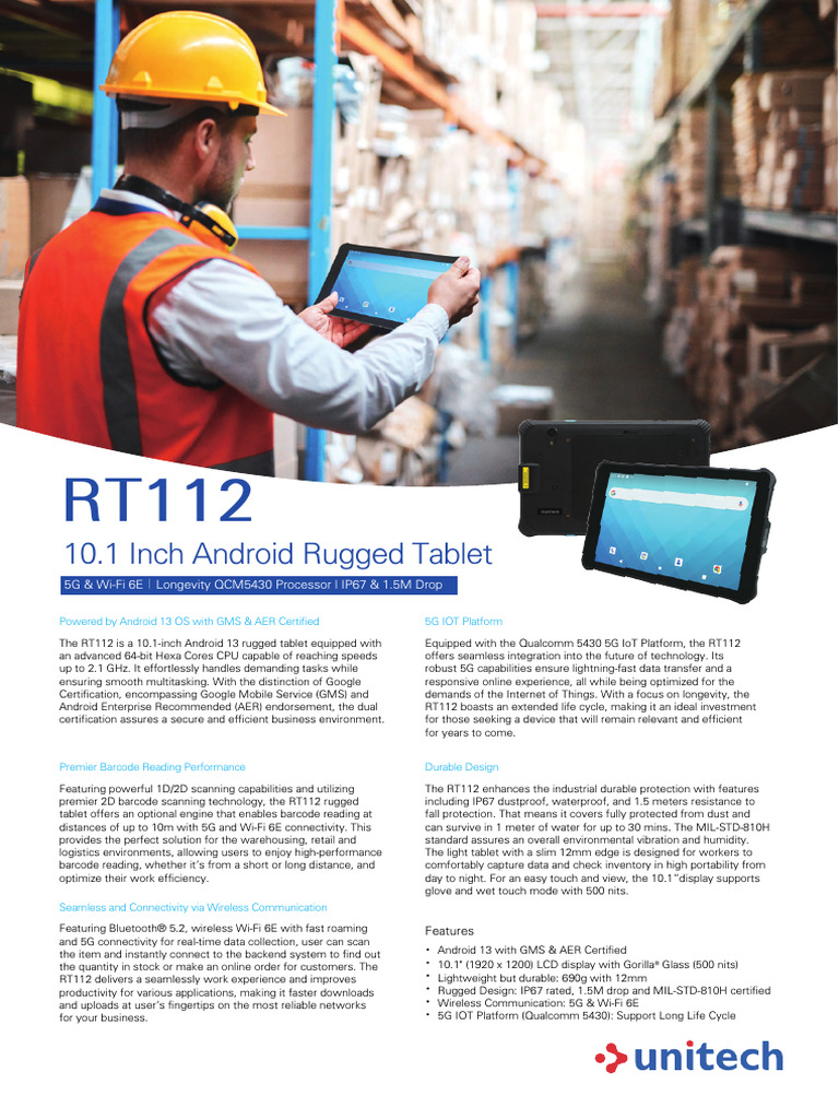 RT112 RevG | PDF | Android (Operating System) | Internet Of Things