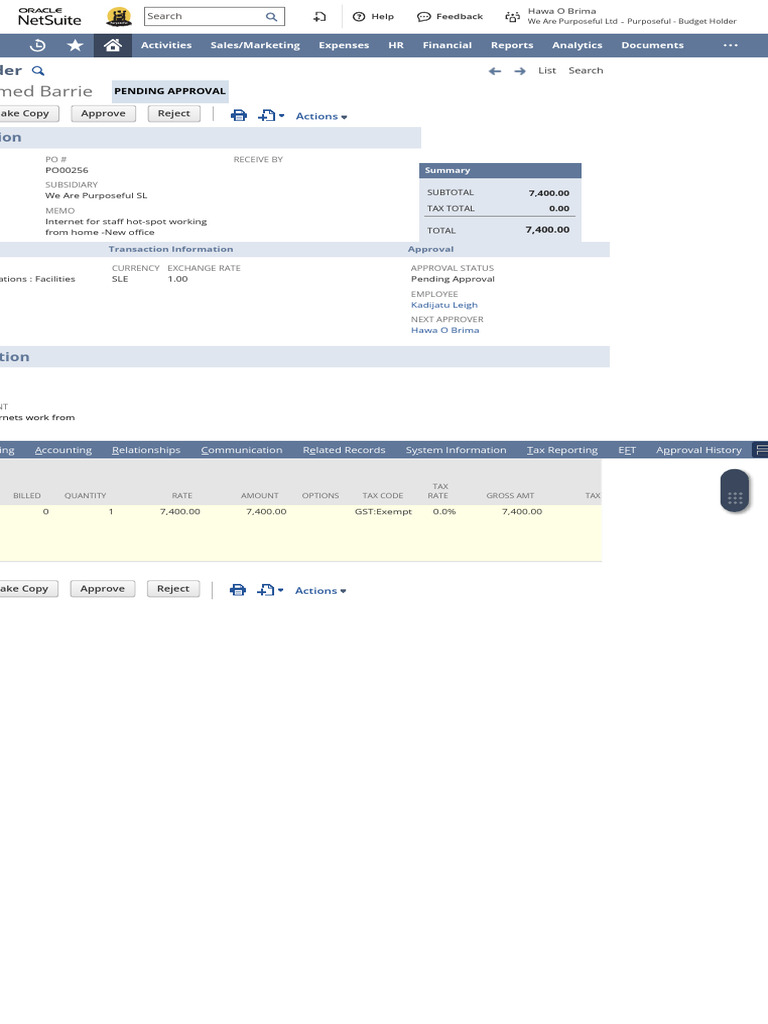 Purchase Order - NetSuite (We Are Purposeful LTD) | PDF | Taxation ...