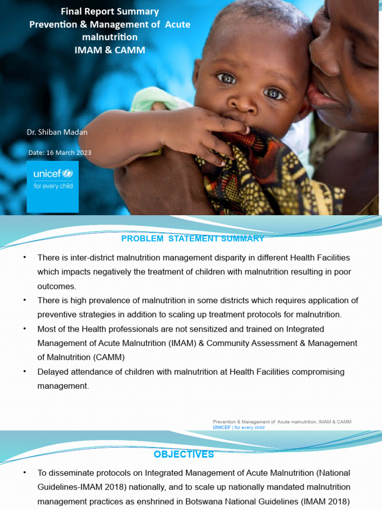 Final Report PPT Wasting - DR Madan | PDF | Malnutrition | Unicef