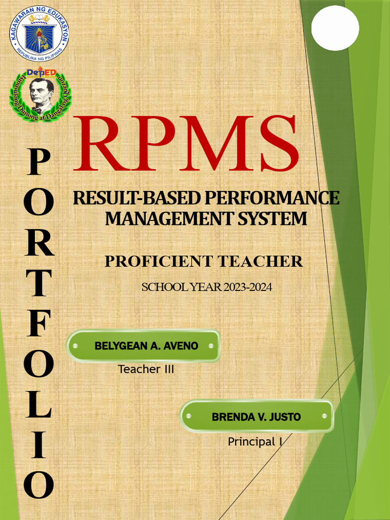Rpms Portfolio - Proficient 2023-2024 - For Sharing | PDF | Learning ...
