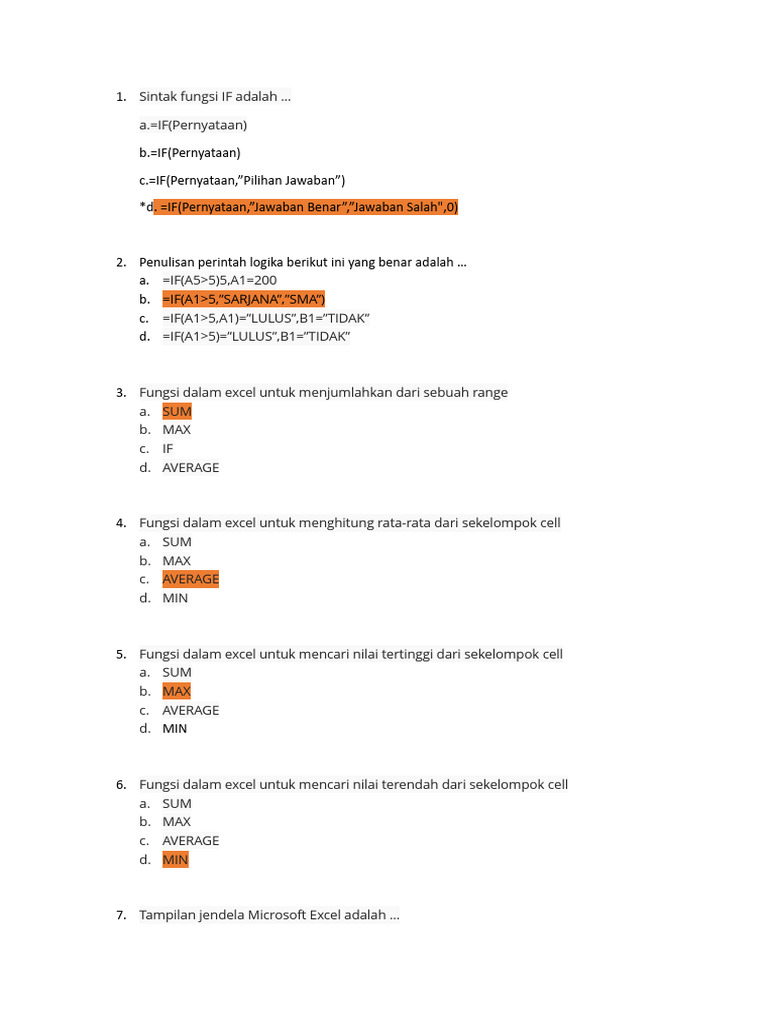 Soal Asat Informatika KLS 8 | PDF